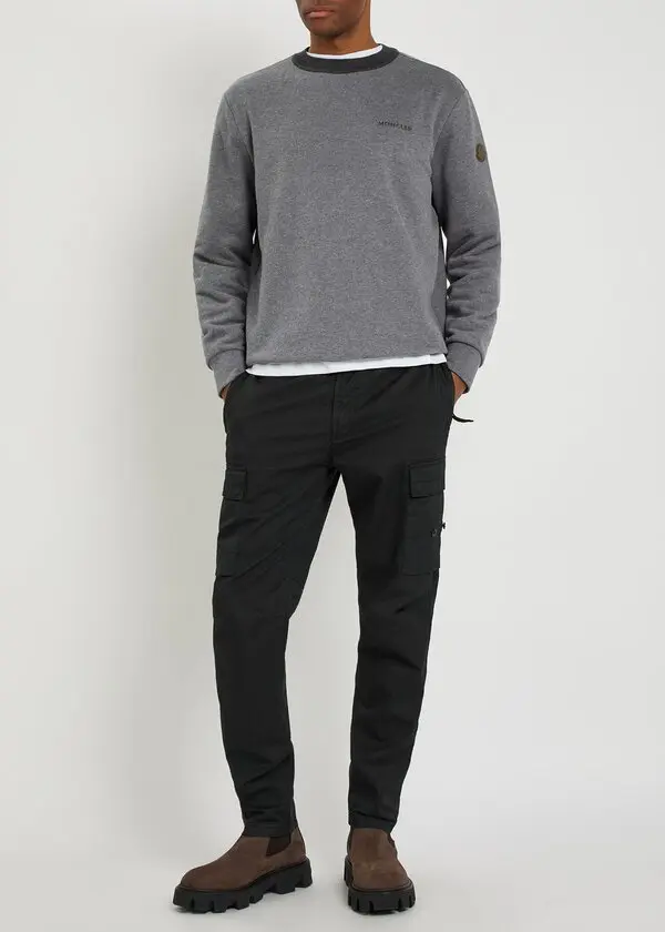 Moncler Cotton Sweatshirt With Logo Appliqu