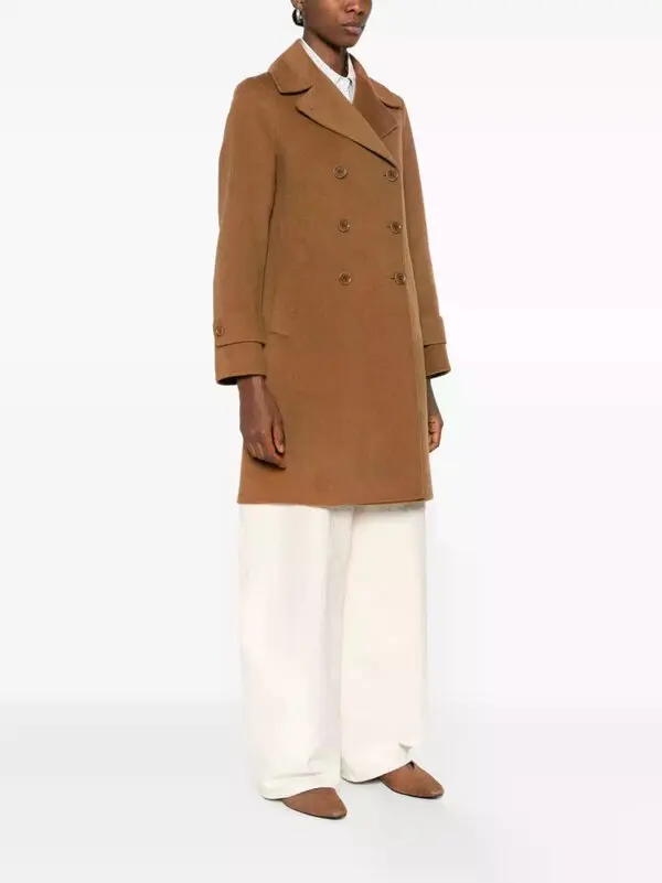 Aspesi Double-breasted Coat - Brown