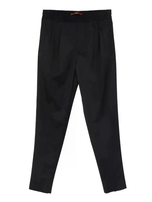 Zegna Elastic-waist Trousers - Blue