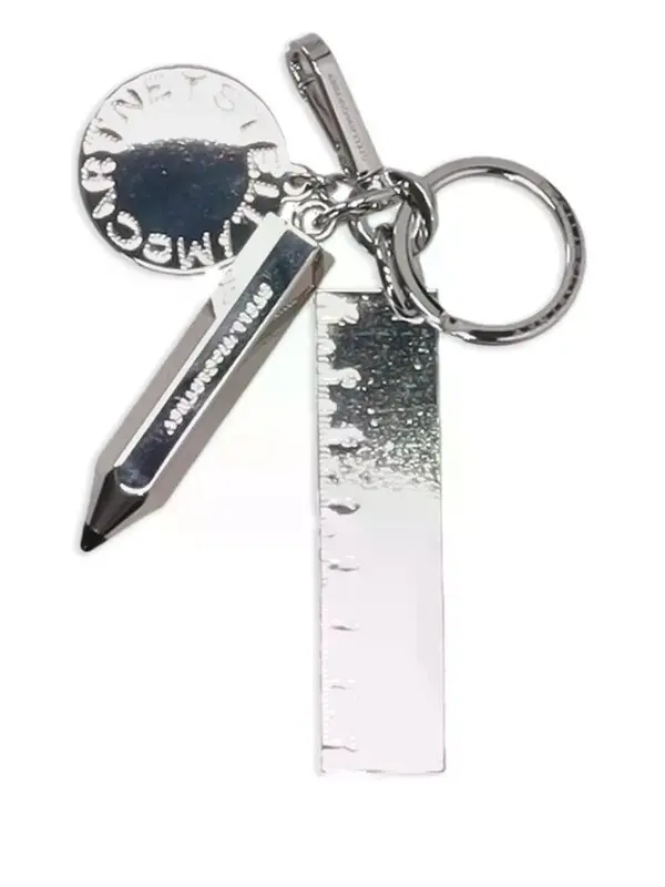 Stella McCartney Stationery Charm Keyring - Silver