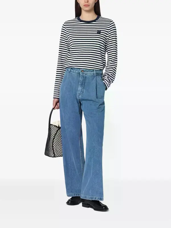 Maison Kitsuné Fox Patch Cotton Jeans