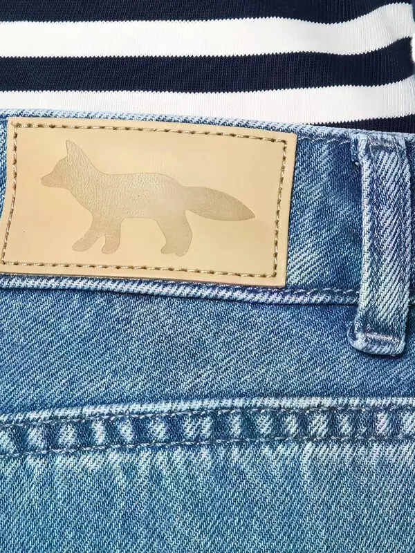 Maison Kitsuné Fox Patch Cotton Jeans