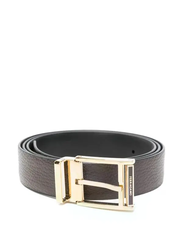 FERRAGAMO Logo-engraved Belt - Brown