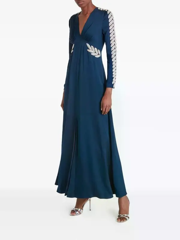Temperley London Vine Long-Sleeved Maxi Dress - Blue | Editorialist