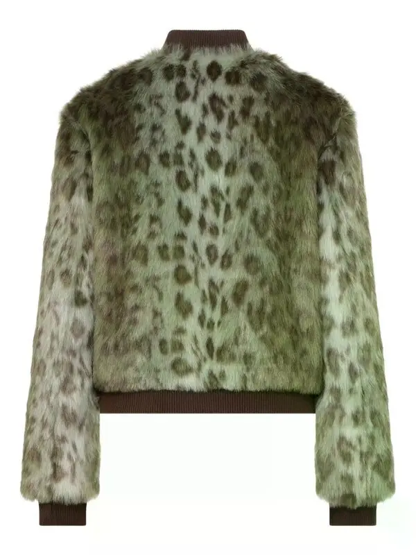 UNREAL FUR Foliage Animal-print Jacket - Green