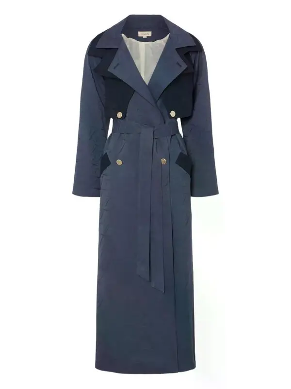 TEMPERLEY LONDON Victory Double-breasted Trench Coat - Blue
