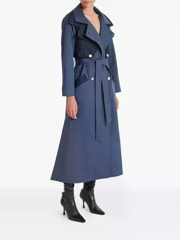 TEMPERLEY LONDON Victory Double-breasted Trench Coat - Blue