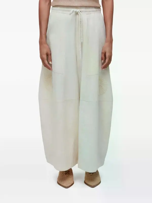OSKLEN Shell-embroidered Drawstring Trousers