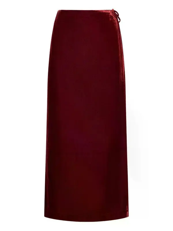 Malìparmi Tie-side Velvet Skirt