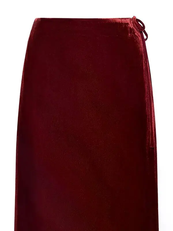 Malìparmi Tie-side Velvet Skirt