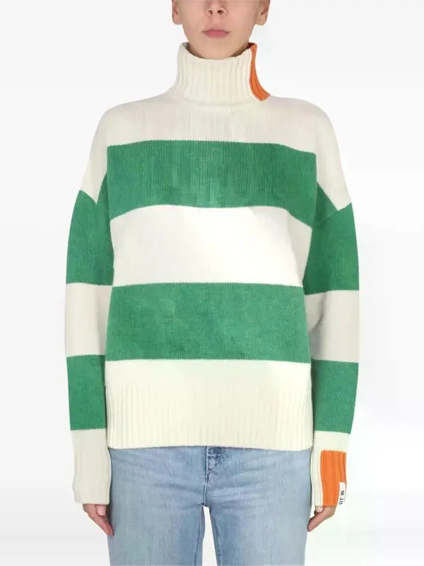 RIGHT FOR Striped Turtleneck Sweater