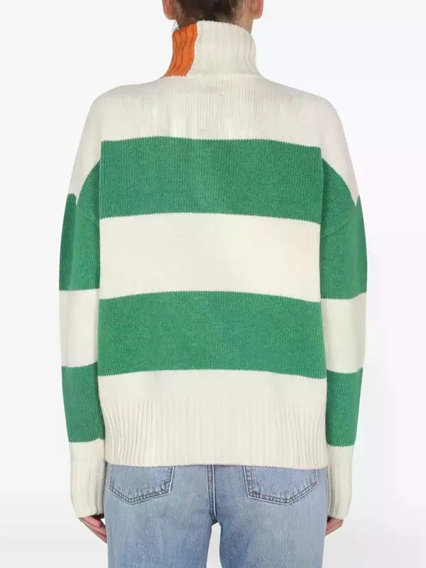 RIGHT FOR Striped Turtleneck Sweater
