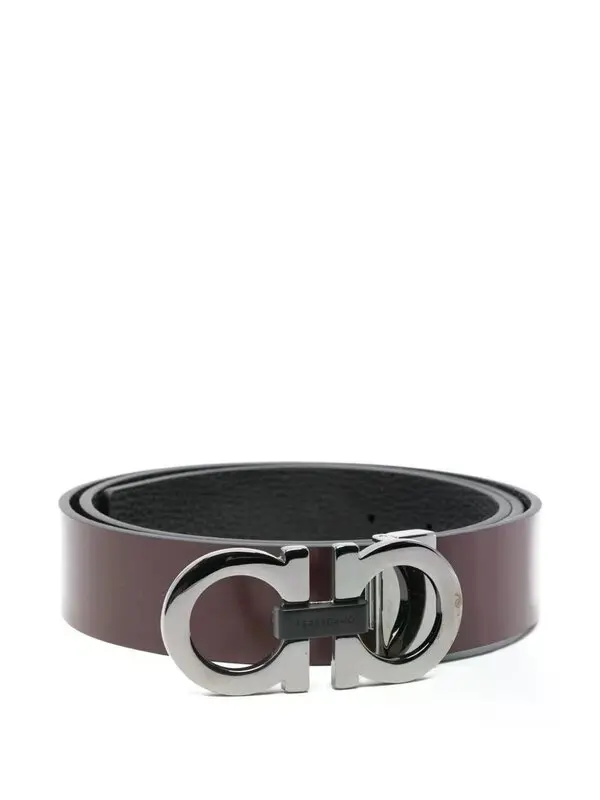 FERRAGAMO Gancini-buckle Leather Belt - Brown