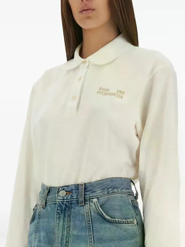 Baum Und Pferdgarten Jeanne Long-sleeve Polo Shirt - Neutrals