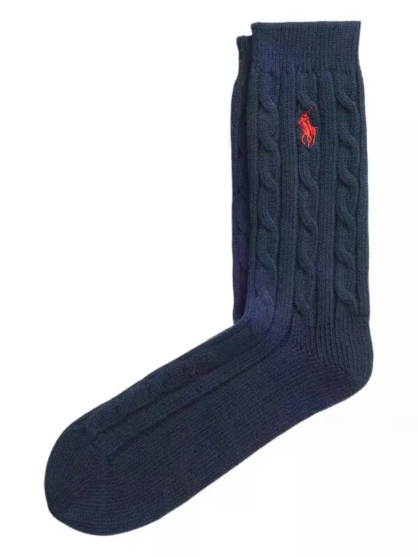 Polo Ralph Lauren Cable-knit Socks - Blue