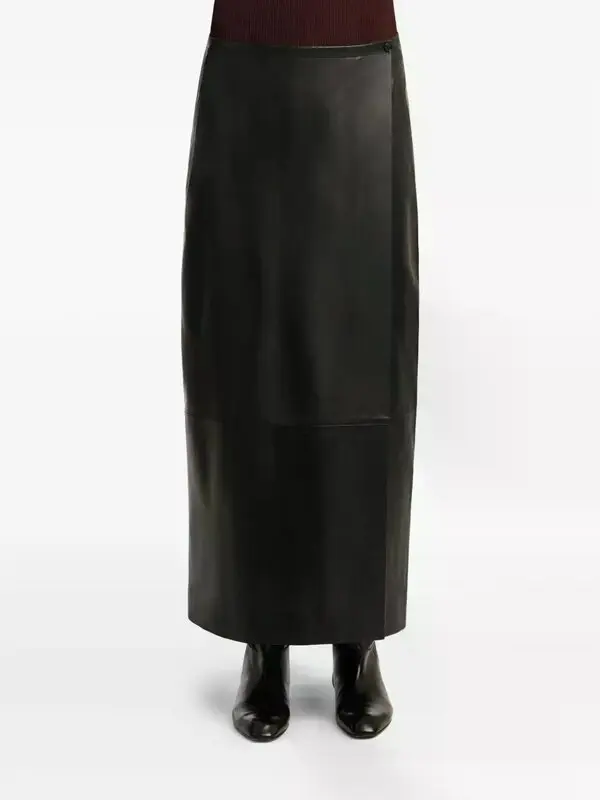 Khaite Paneled Wrap Midi Skirt
