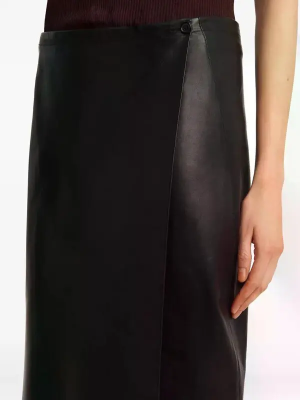 Khaite Paneled Wrap Midi Skirt