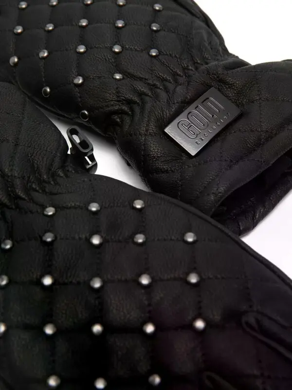 Goldbergh Quilted Embellished Gloves - Black
