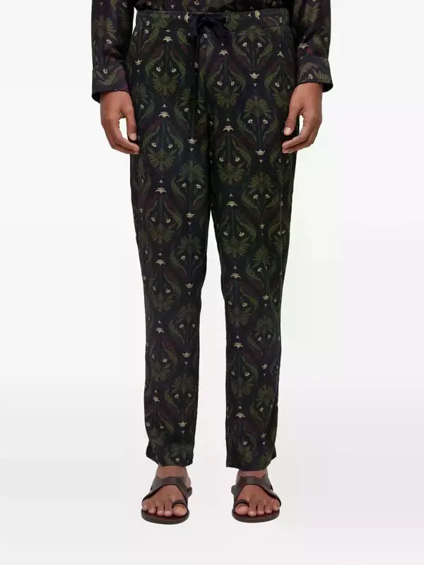 OSKLEN Botanical Print Drawstring Trousers