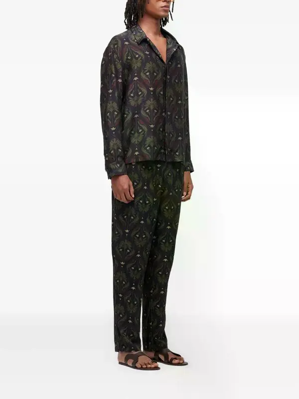 OSKLEN Botanical Print Drawstring Trousers