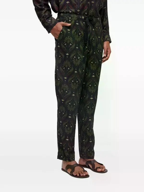 OSKLEN Botanical Print Drawstring Trousers