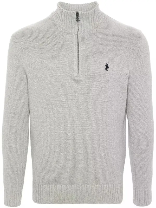 Polo Ralph Lauren Cotton Zip-up Jumper With Embroidered Pony