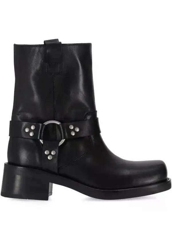 P.a.r.o.s.h Harness Studded Leather Boots - Black
