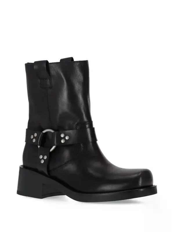 P.a.r.o.s.h Harness Studded Leather Boots - Black