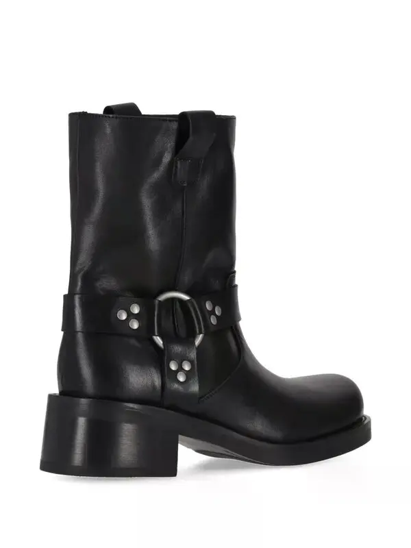 P.a.r.o.s.h Harness Studded Leather Boots - Black