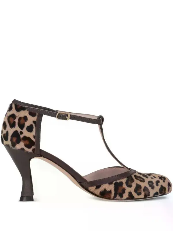P.a.r.o.s.h Leopard-print T-strap Pumps