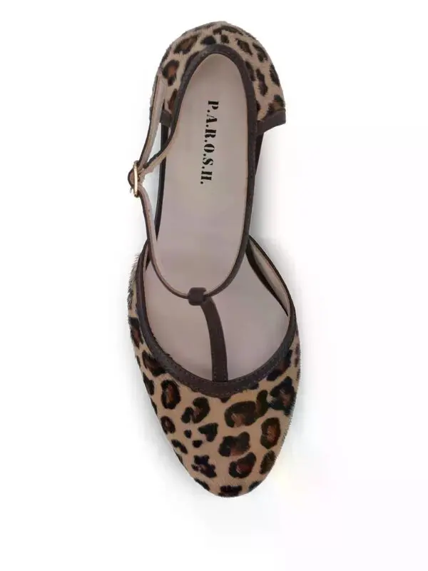 P.a.r.o.s.h Leopard-print T-strap Pumps