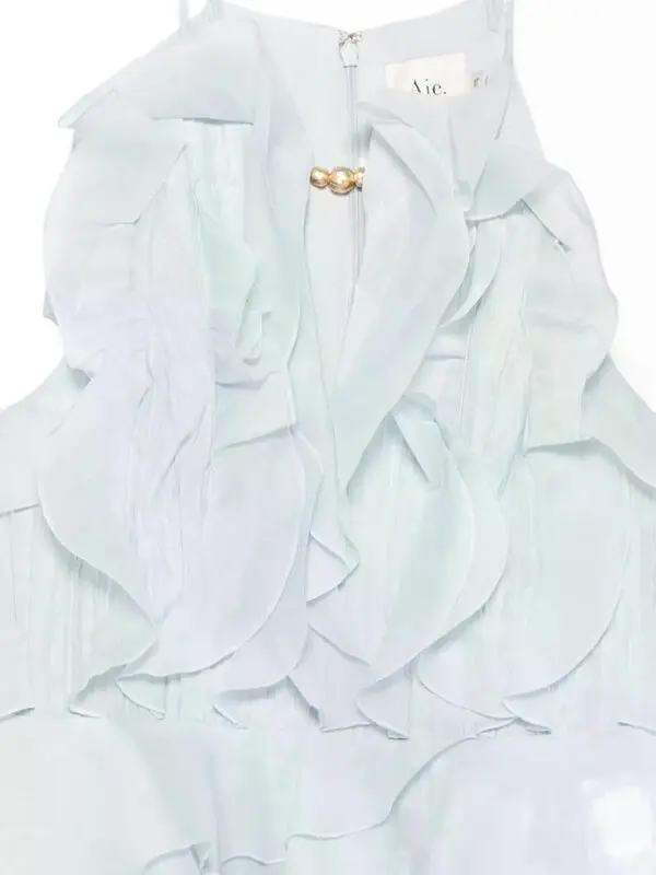 Aje Cleo Ruffled Tiered Mini Dress - Blue