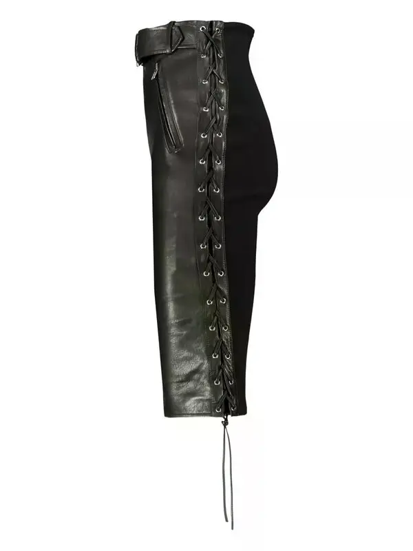 Balenciaga Leather Midi Skirt