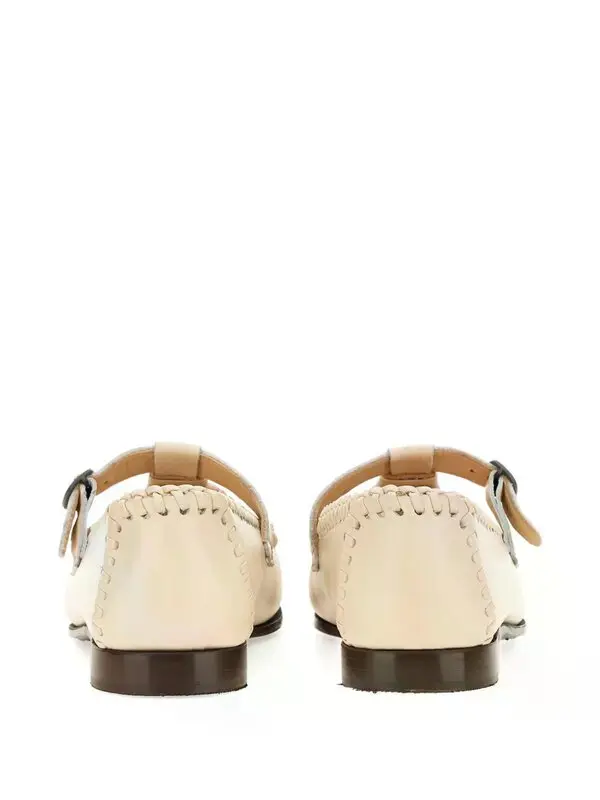 Hereu Buckle-detail Leather Loafers - Neutrals