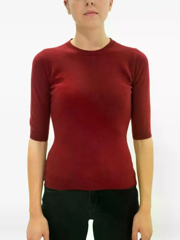 LA ROSE Three-quarter-sleeve Cashmere Sweater