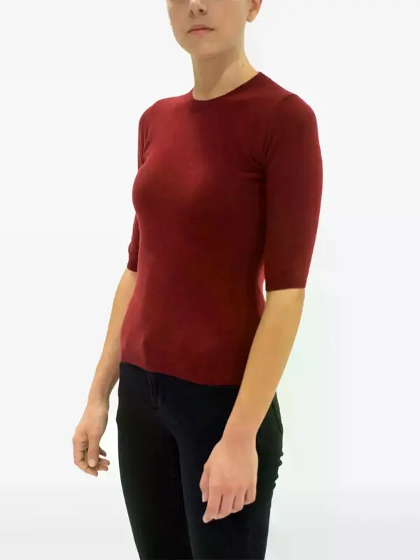 LA ROSE Three-quarter-sleeve Cashmere Sweater