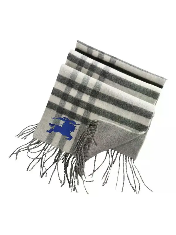 Burberry Check-pattern Fringed Scarf