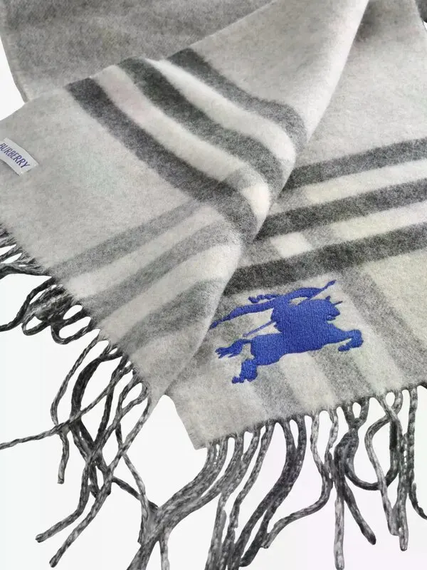 Burberry Check-pattern Fringed Scarf