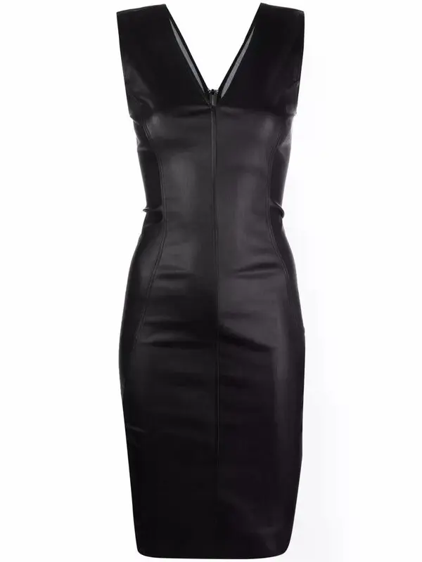 Rick Owens Stretch V-neck Dress