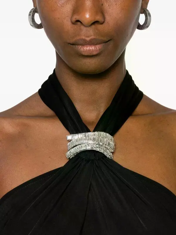 David Koma Embellished Gathered Dress