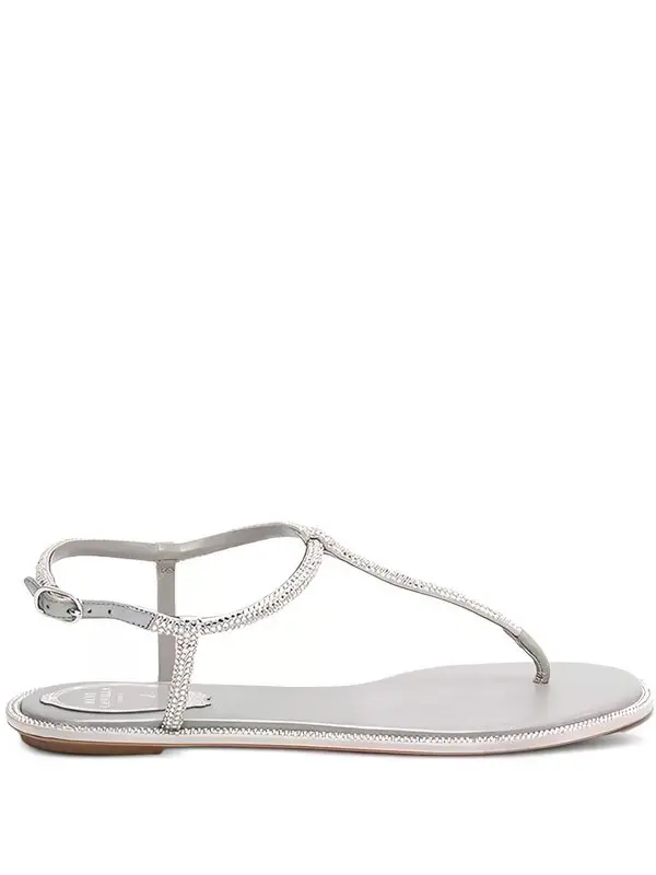 Rene Caovilla Embellished T-strap Sandals