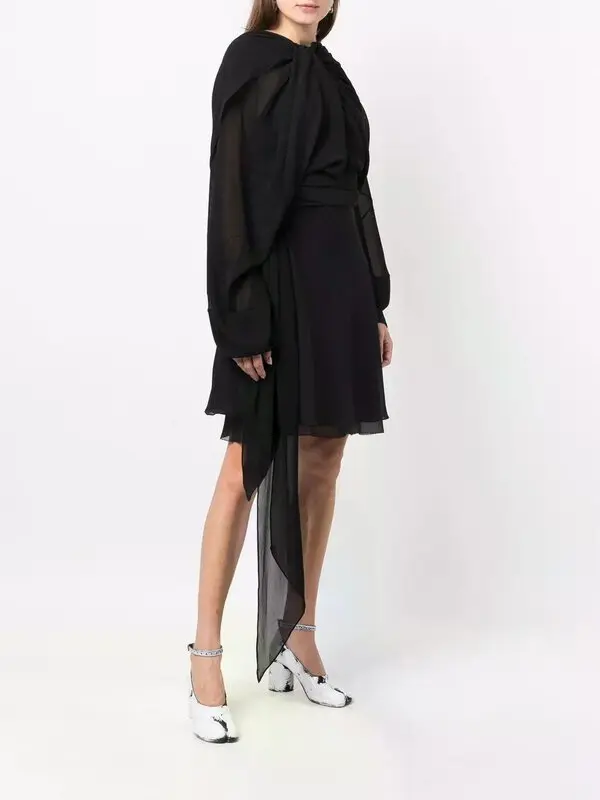 MAISON MARGIELA Draped Silk Mini Dress