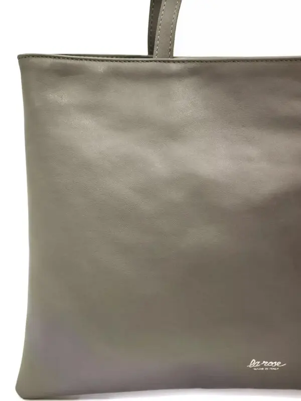 LA ROSE Top Handle Tote Bag - Grey