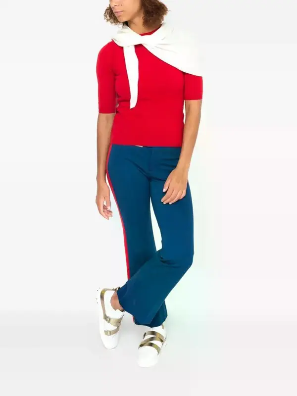 LA ROSE Round-neck Short-sleeve Jumper