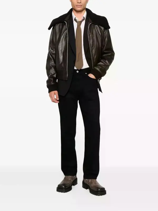 Our Legacy Fur Collar Bomber Jacket - Brown
