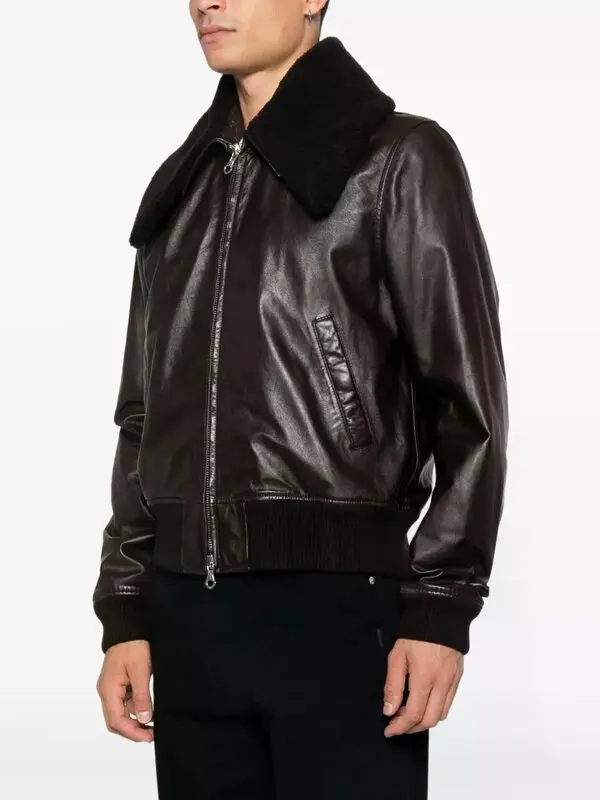 Our Legacy Fur Collar Bomber Jacket - Brown