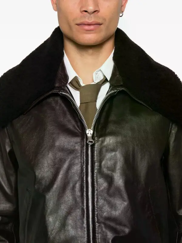 Our Legacy Fur Collar Bomber Jacket - Brown