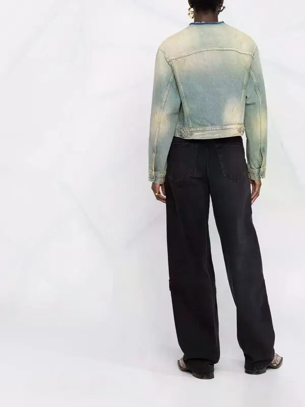 MAISON MARGIELA Distressed Collarless Denim Jacket