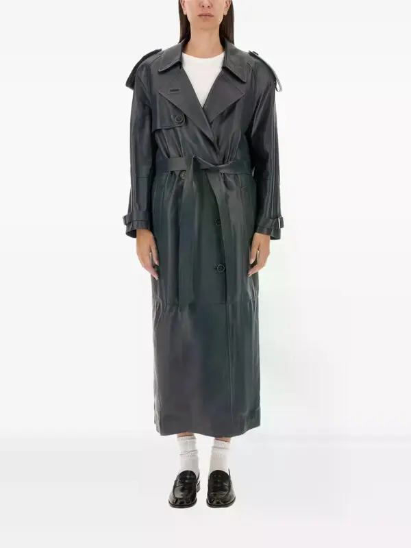 SALVATORE SANTORO Belted Double-breasted Coat