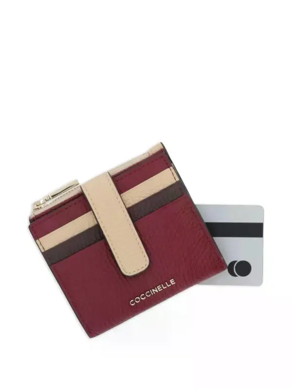 COCCINELLE Striped Zip Wallet
